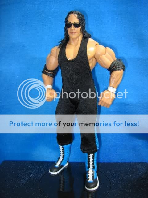 “THE HART FOUNDATION” BRET HART BLACK SINGLET w/ BLUE TRIMS | Ralph's ...